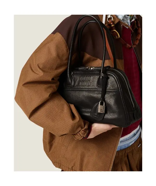 Miu Miu Vivant Nappa Leather Top Handle Bag