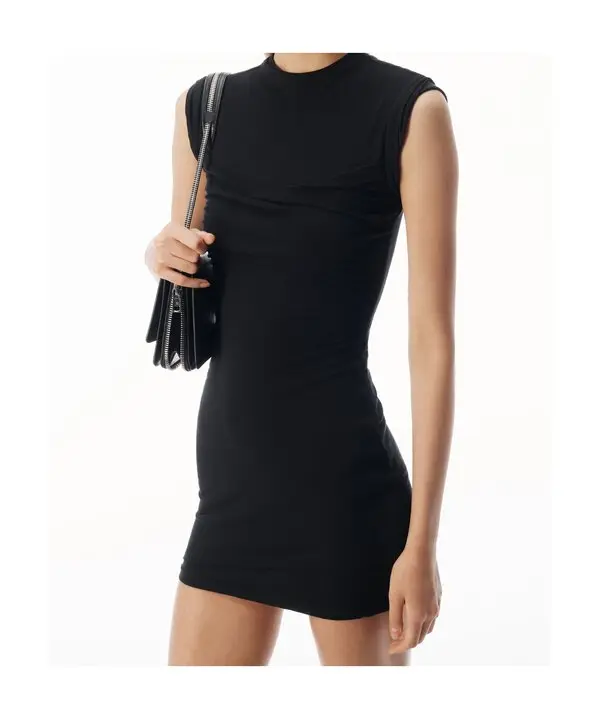 Alexander Wang Sleeveless Layered Twisted Bust Mini Dress