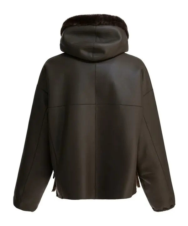 BLANCHA Hooded Faux Fur Jacket