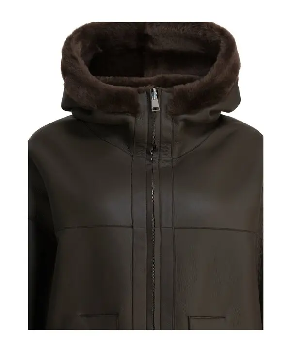BLANCHA Hooded Faux Fur Jacket