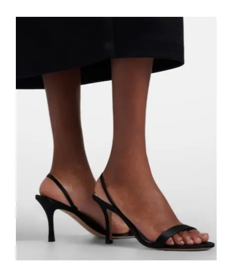 THE ROW Satin Strappy Heeled Sandals