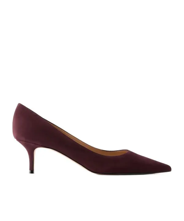 GIANVITO ROSSI 55 Suede Kitten Heel Pumps - Black