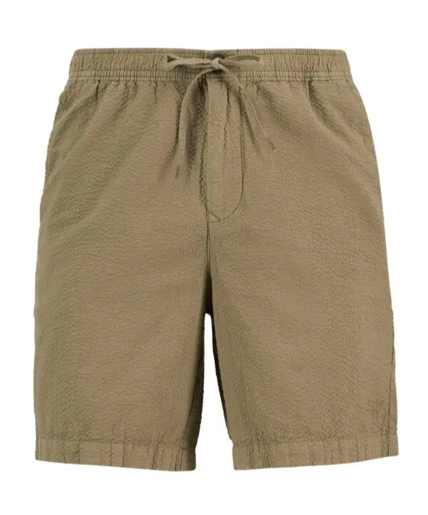 Barbour Seersucker Drawstring Shorts - Gray Olive
