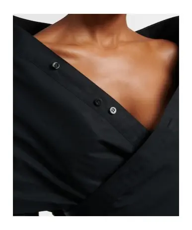 Balenciaga Off-shoulder Cotton Wrap Top