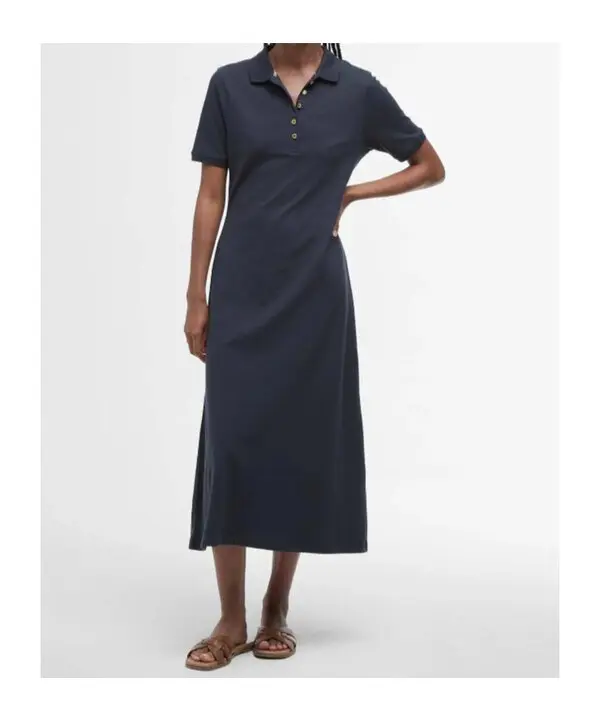 Barbour Celeste Polo Midi Dress - Navy Blue