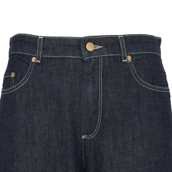 Max Mara Poggio Turn-up Hem Jeans - Black