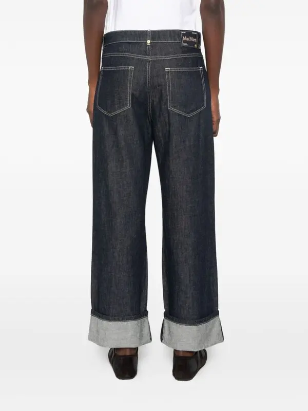 Max Mara Poggio Turn-up Hem Jeans - Black