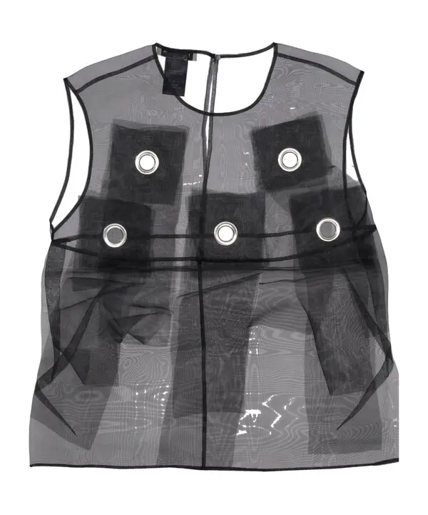 MERYLL ROGGE Sleeveless Top With Eyelets And Fringe