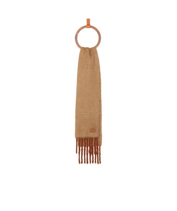 Loewe Logo-patch Fringed Scarf