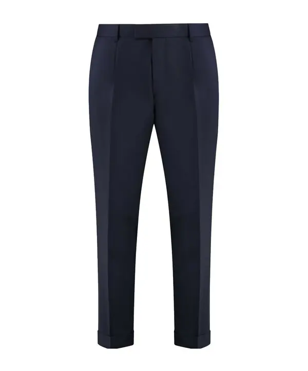 Hugo Boss Wool Blend Trousers - Blue