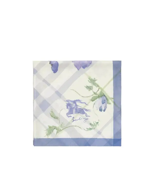 Burberry Watercolour Check Silk Scarf