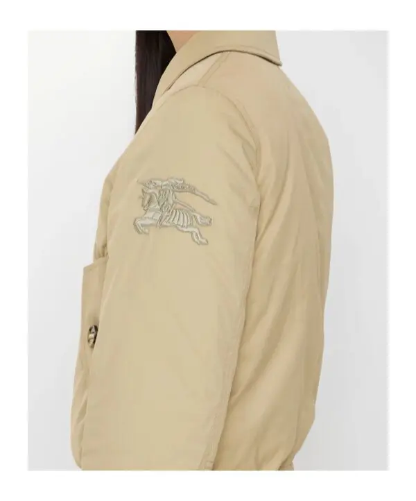 Burberry Shearling Collar Gabardine Jacket