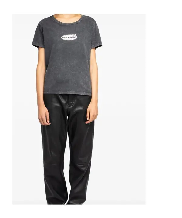 Zadig&Voltaire Alys T-shirt With Rhinestone Embroidery - Black