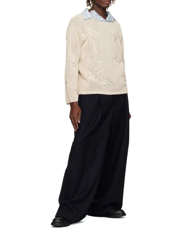 BODE Patterned Knit Top - Beige