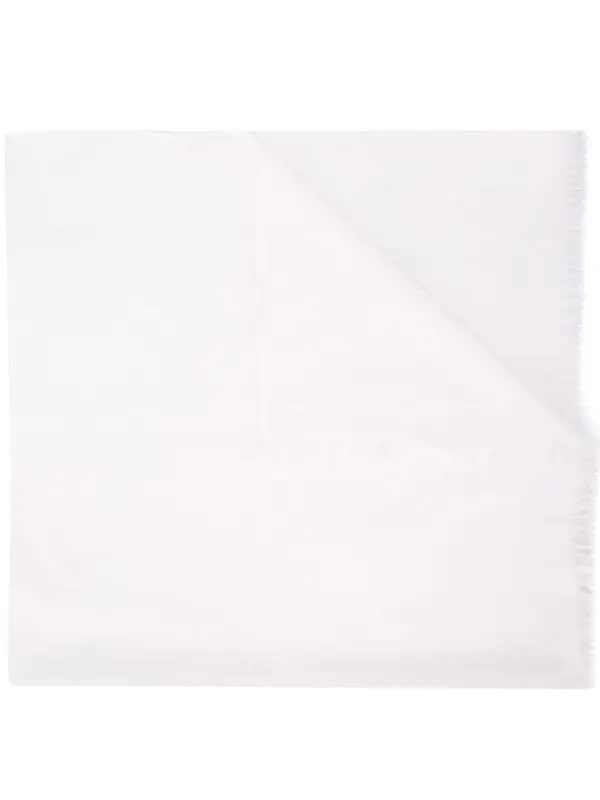 Brunello Cucinelli Fringed-edge Lightweight Scarf - White