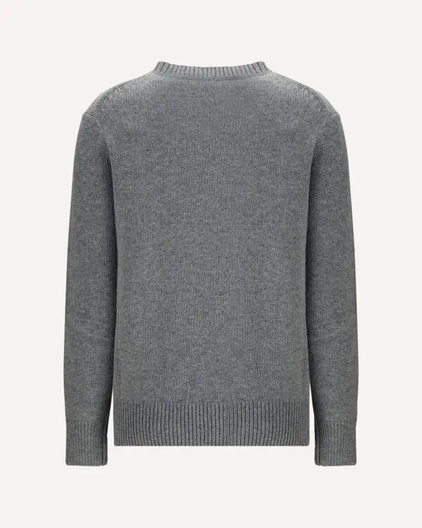 Burberry Ekd Intarsia-knit Crewneck Jumper - Grey