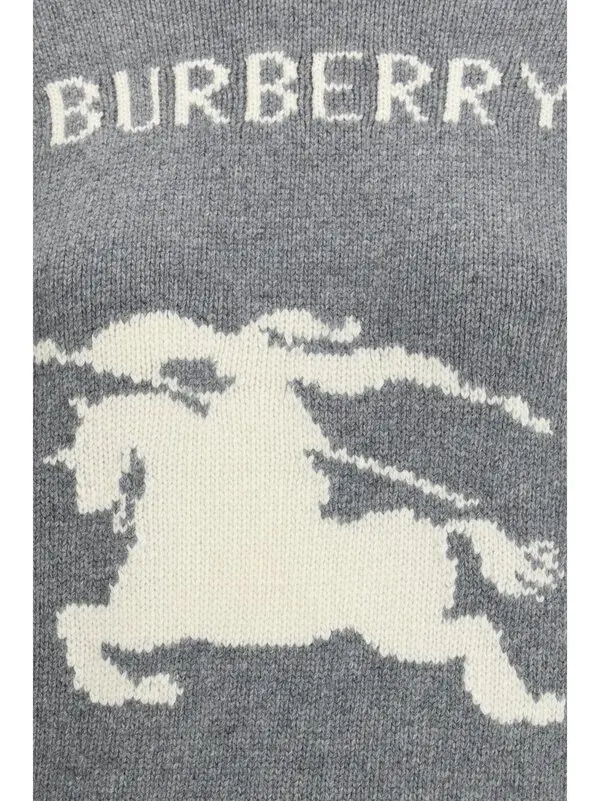 Burberry Ekd Intarsia-knit Crewneck Jumper - Grey