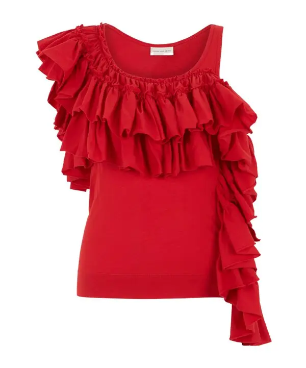 Dries Van Noten Ruffled Tank Top