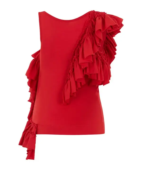 Dries Van Noten Ruffled Tank Top