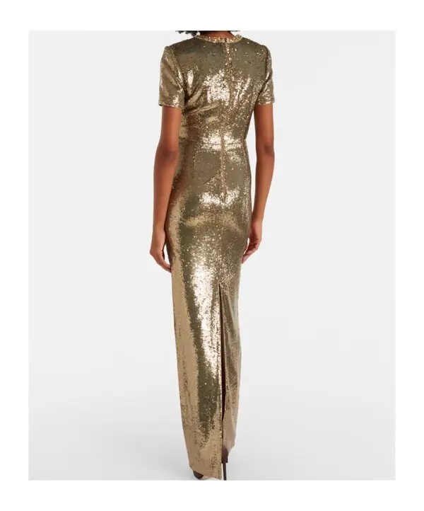 Roland Mouret Sequined Gown With Crystal Embellishments