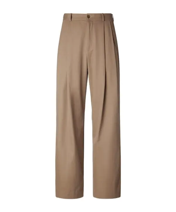 THE ROW Tibor Cotton And Cashmere Wide-leg Pants - Brown
