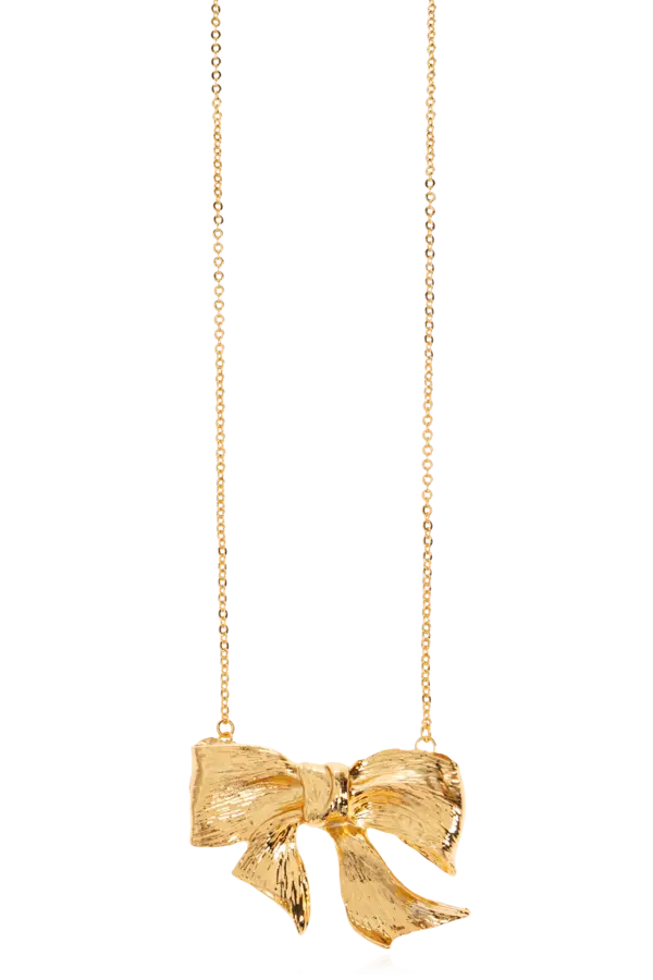 Moschino Necklace With A Bow - Gold