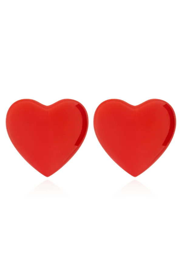 Moschino Heart Motif Clip-on Earrings - Red