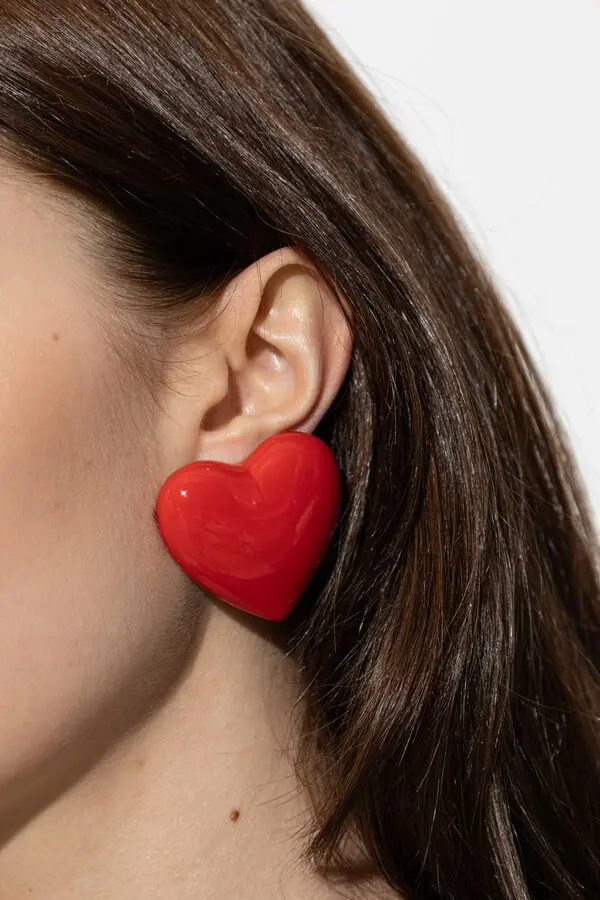Moschino Heart Motif Clip-on Earrings