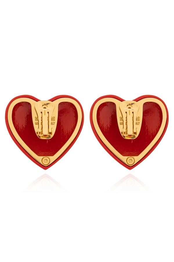 Moschino Heart Motif Clip-on Earrings