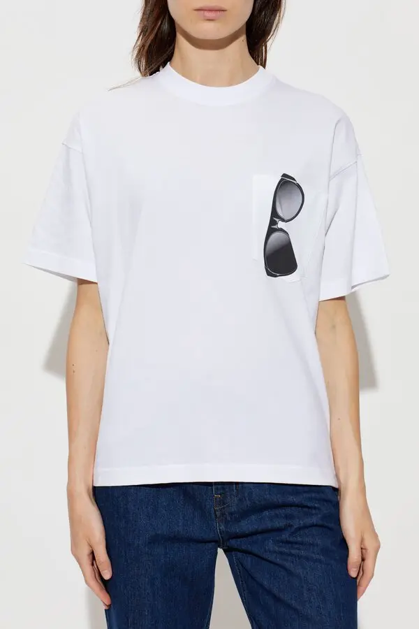 Moschino T-shirt With Sunglasses Print Pocket