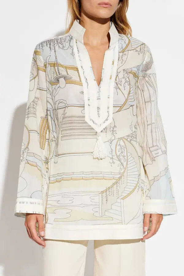 Tory Burch Patterned Cotton Tunic