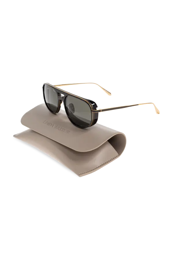 Linda Farrow Aviator Sunglasses - Black