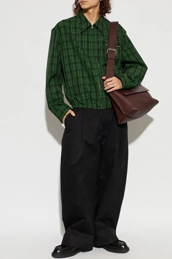 Marni Plaid Wool-cotton Blend Jacket