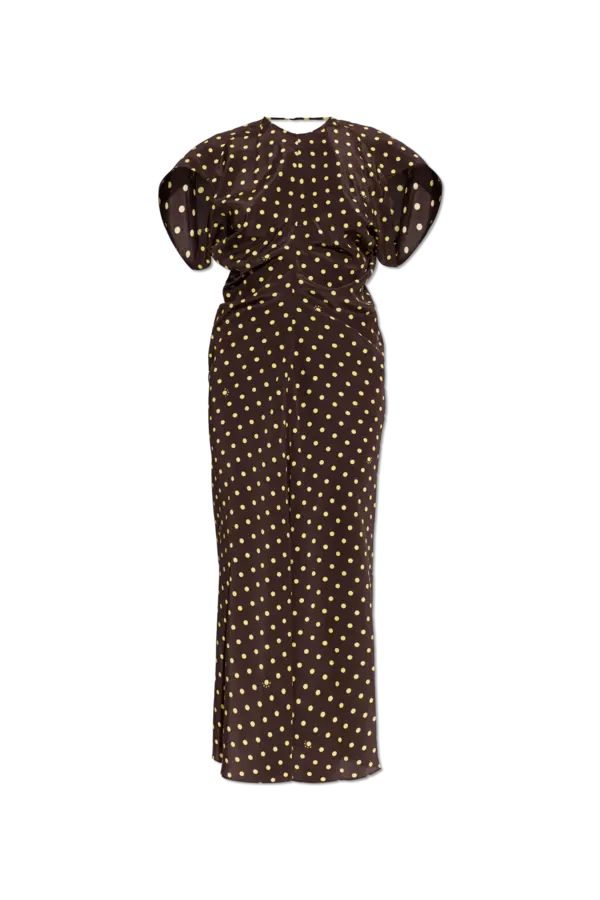 Marni Polka Dot Maxi Dress - Brown
