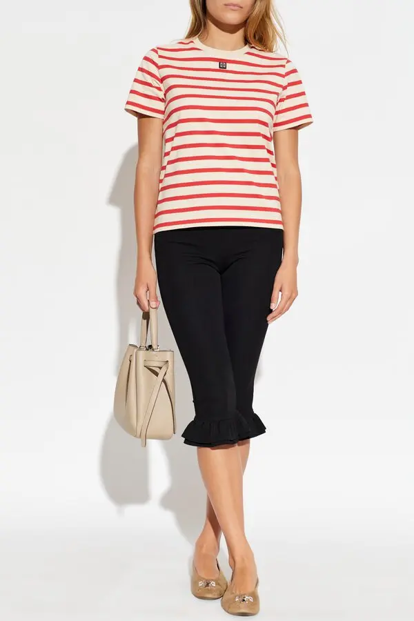Tory Burch Striped Pattern T-shirt