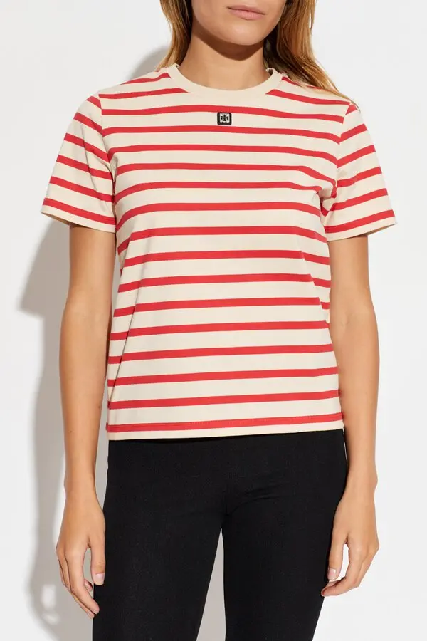 Tory Burch Striped Pattern T-shirt