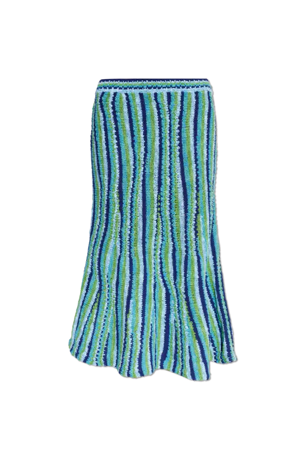 Tory Burch Striped Midi Skirt - Blue