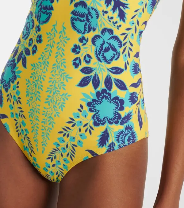 Etro Floral Print One-piece Swimsuit - Yellow
