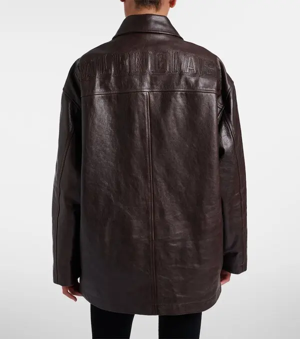 Balenciaga Oversized Leather Car Coat