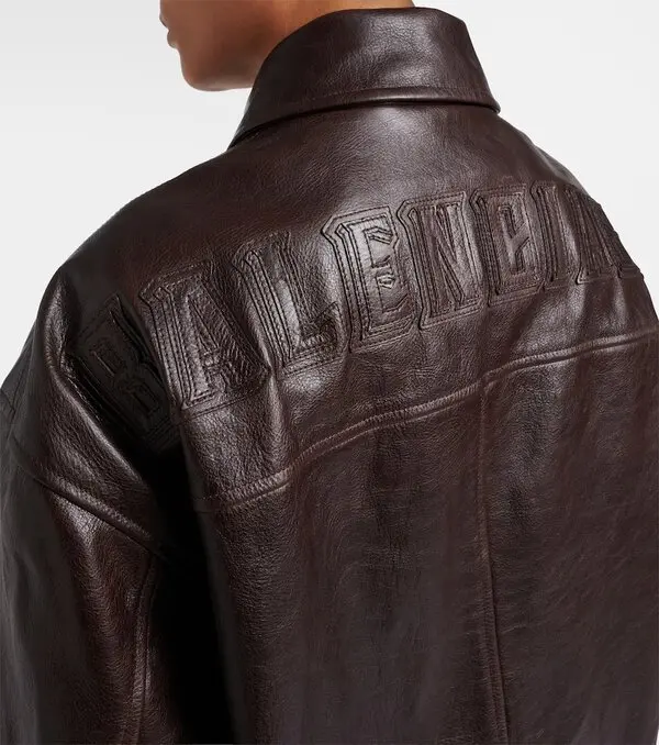 Balenciaga Oversized Leather Car Coat