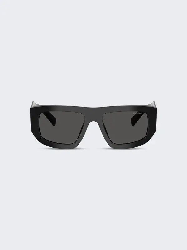 Prada Sunglasses With Triangle Logo - Black