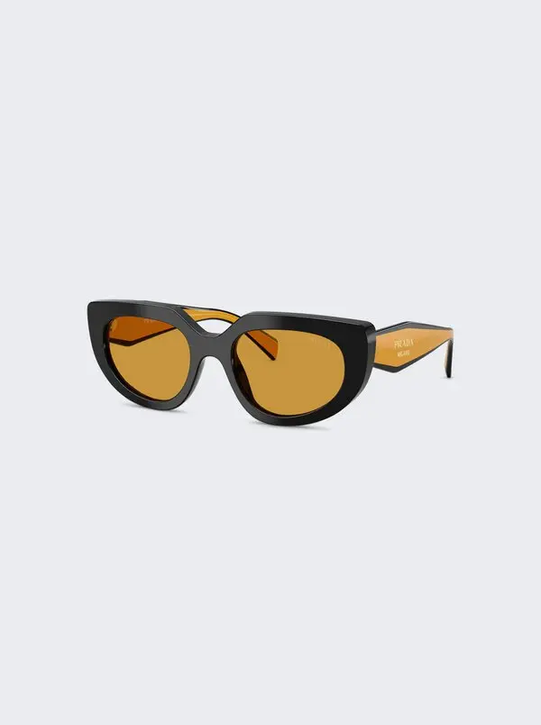 Prada Geometric Cat-eye Sunglasses - Black