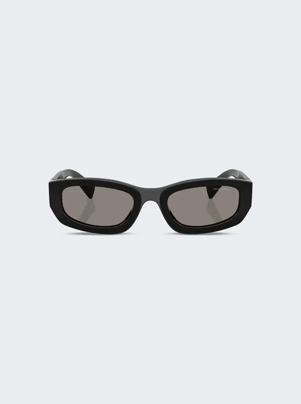 Miu Miu Glimpse Sunglasses And Grey Lenses - Black