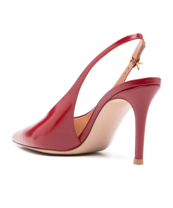 GIANVITO ROSSI Pointed High-heeled Sandals - Deep Red