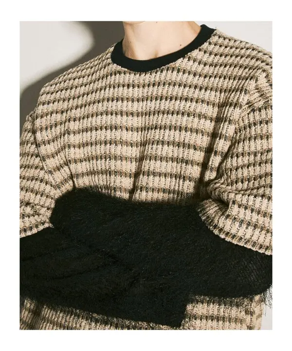 SONG FOR THE MUTE Double Layered Sleeved Ribbed Jumper