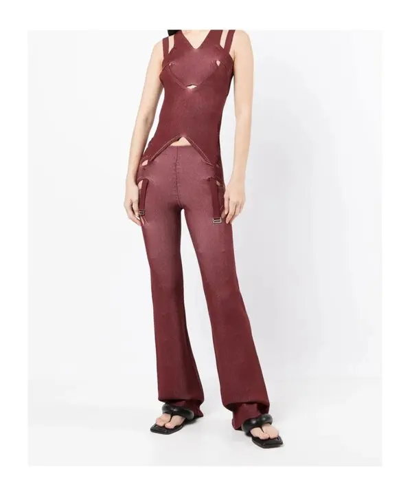 DION LEE Lock Slit Flared Pants