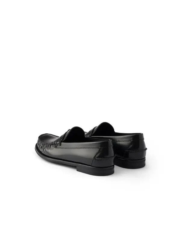 Prada Brushed Leather Loafers