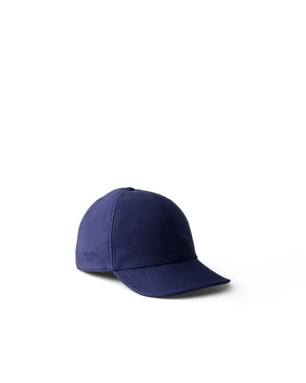 Prada Old Cotton Atin Baeball Cap - Blue