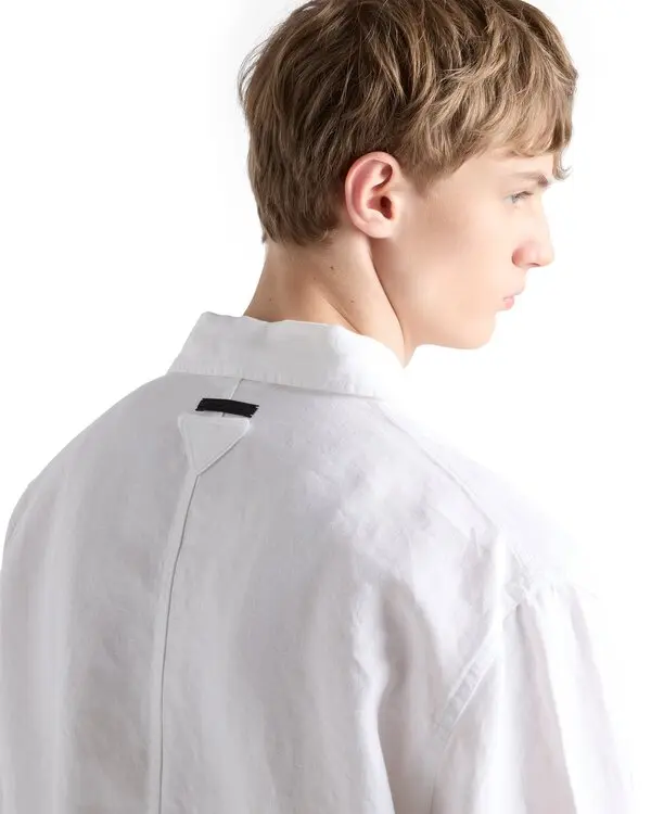 Prada Single-breasted Linen Jacket