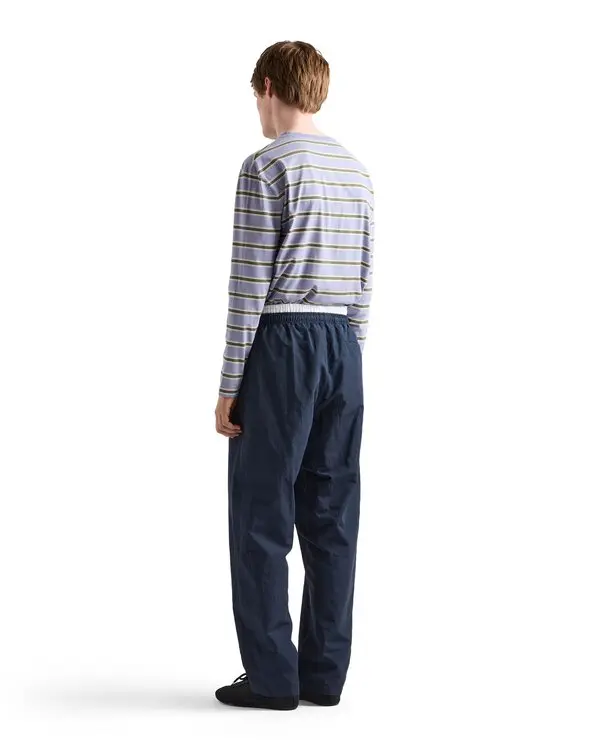 Prada Linen Blend Wide Leg Trousers